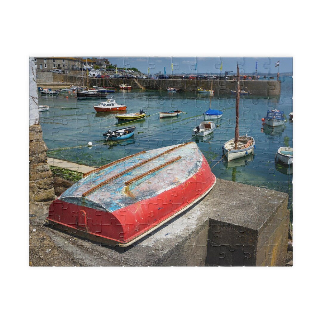 Mousehole Cornwall Fishing Boats Puzzle Coastal Village Jigsaw (110/252 ...