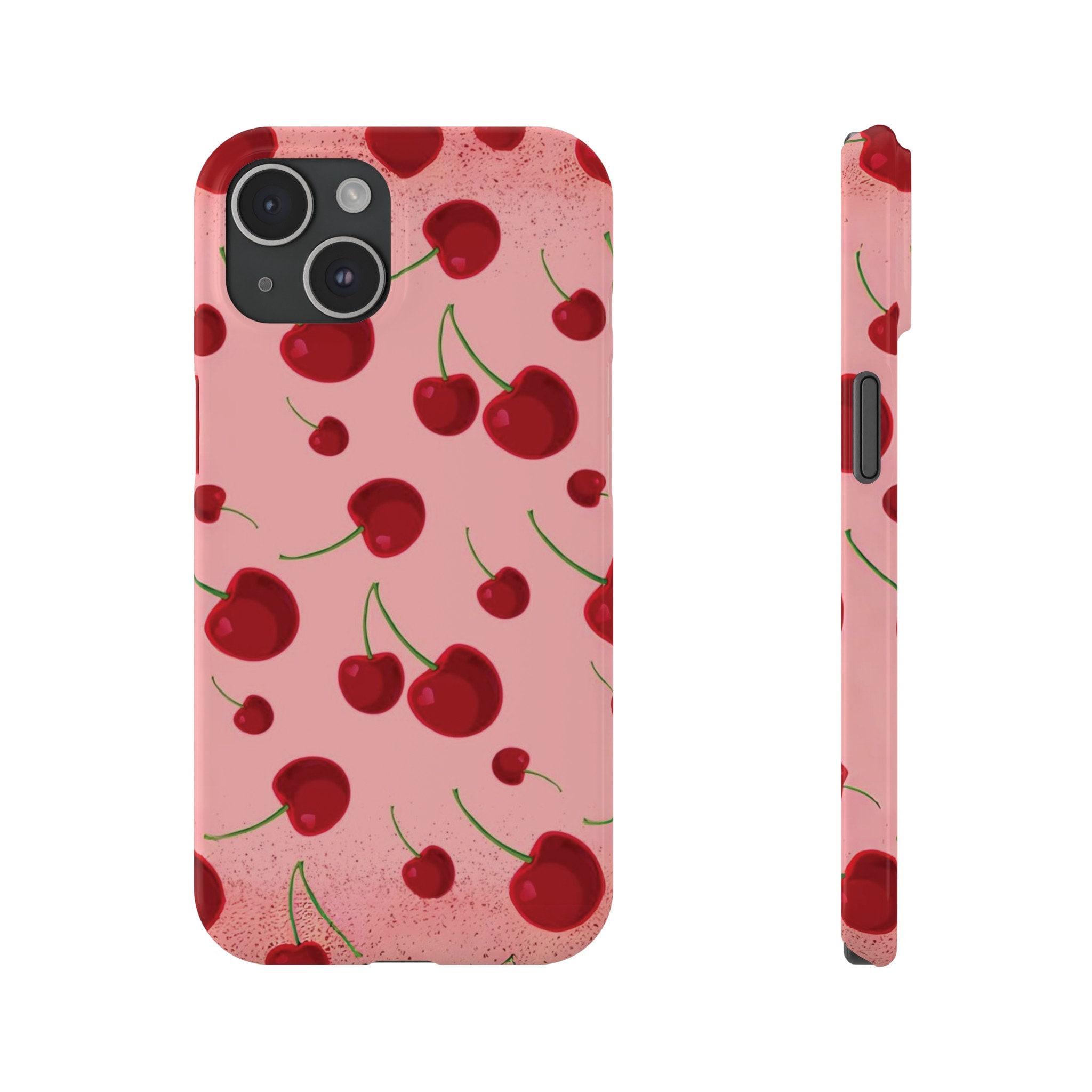 Cherry Phone Case, Berry Phone Case, Fruit Aesthetic Phone Case, Pink ...