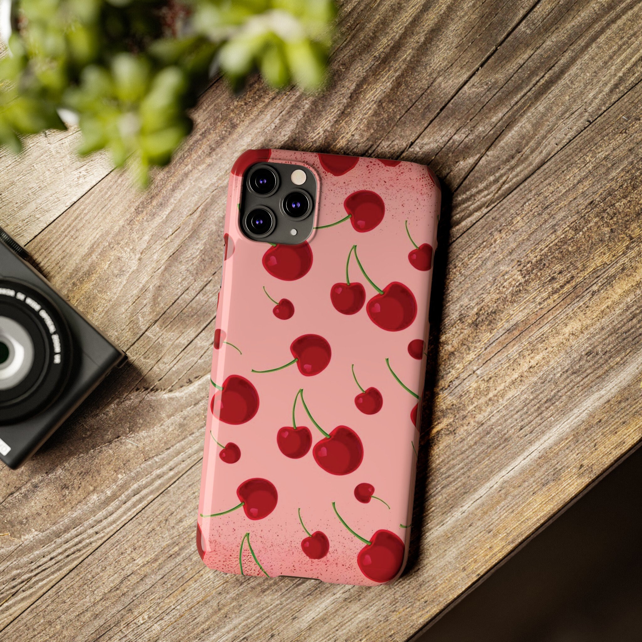 Cherry Phone Case, Berry Phone Case, Fruit Aesthetic Phone Case, Pink ...