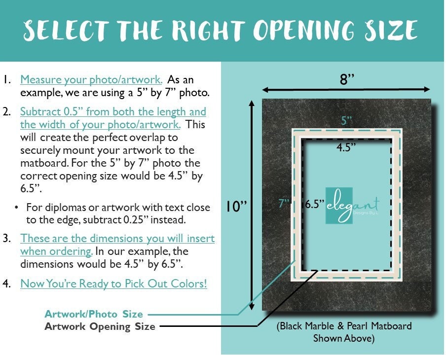 Choose Your Size Double Matboard Rectangle Matboard Various Standard ...