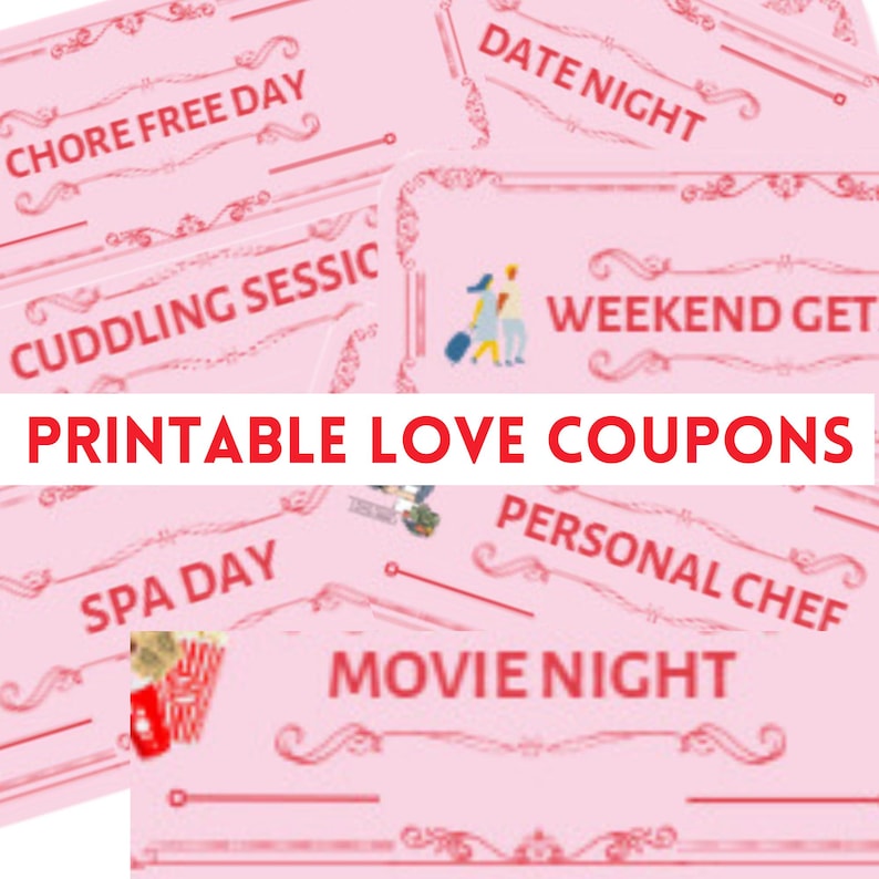 Printable Love Coupon for Your Wife, Girlfriend, Lover, Partner ...