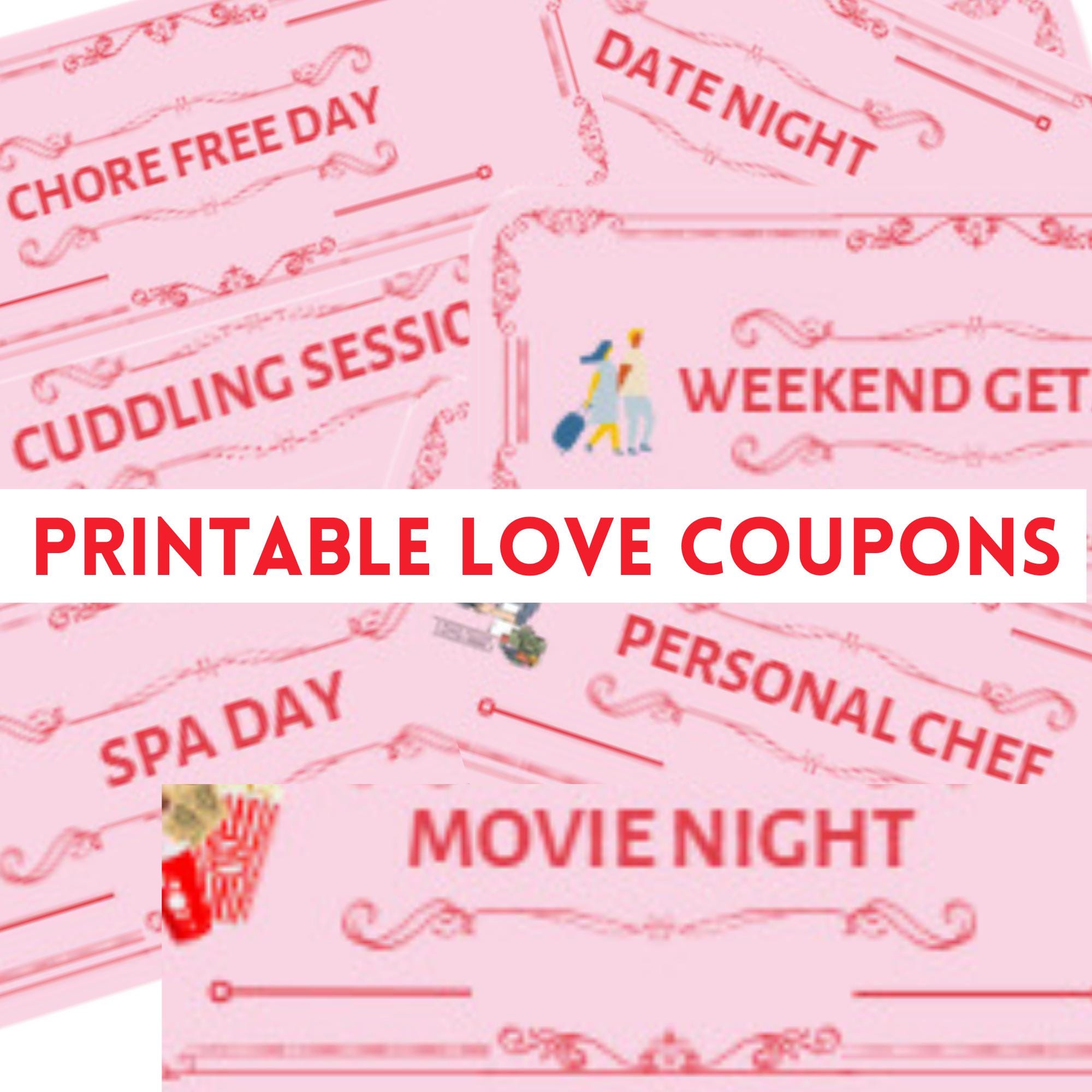 Printable Love Coupon for Your Wife, Girlfriend, Lover, Partner ...