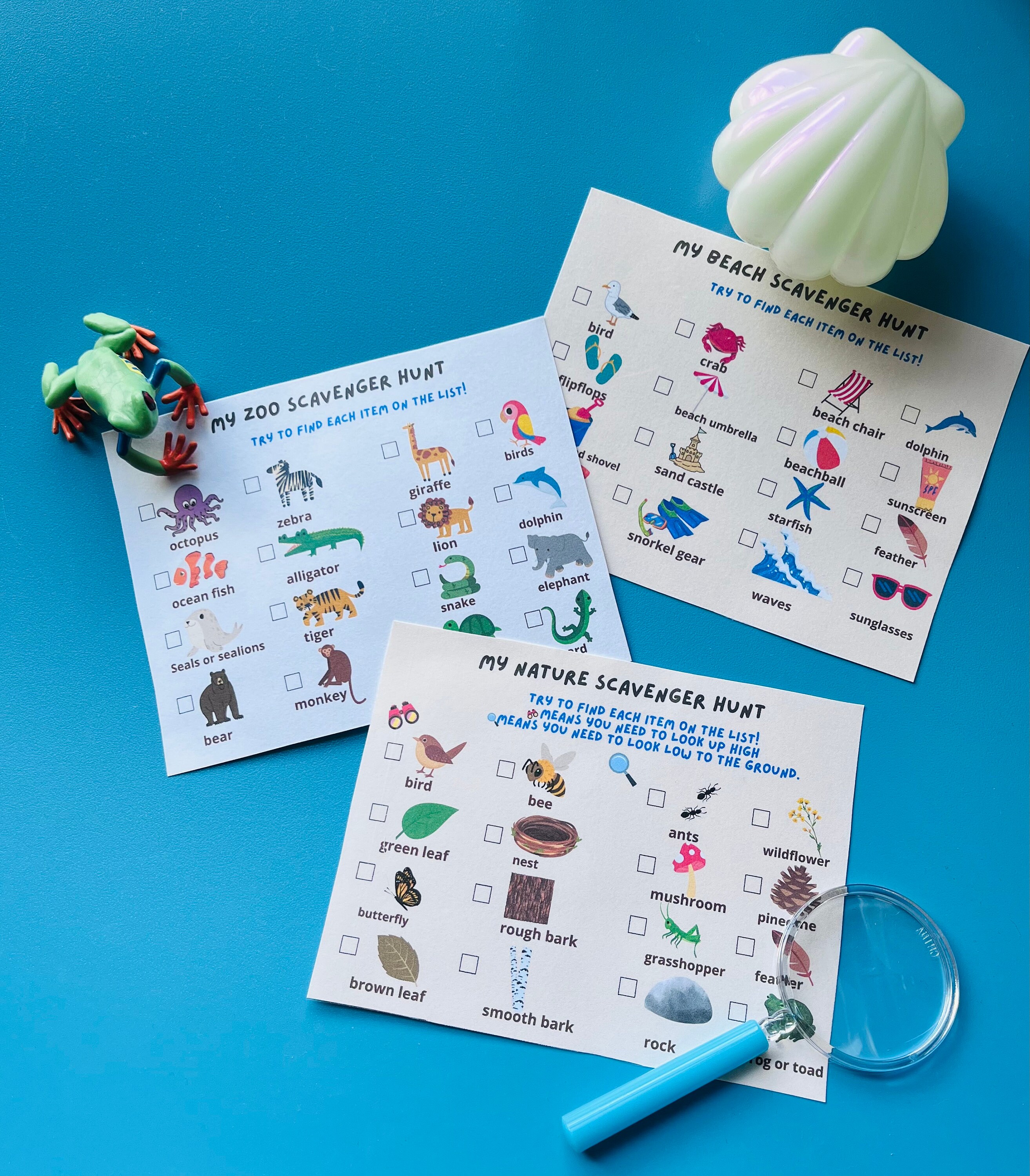 Scavenger Hunt BUNDLE, Outdoors, Beach, Nature, Zoo, Summer Activities ...