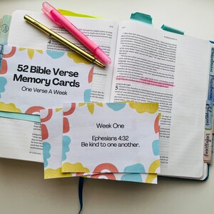 52 Bible Verse Memory Cards - Etsy