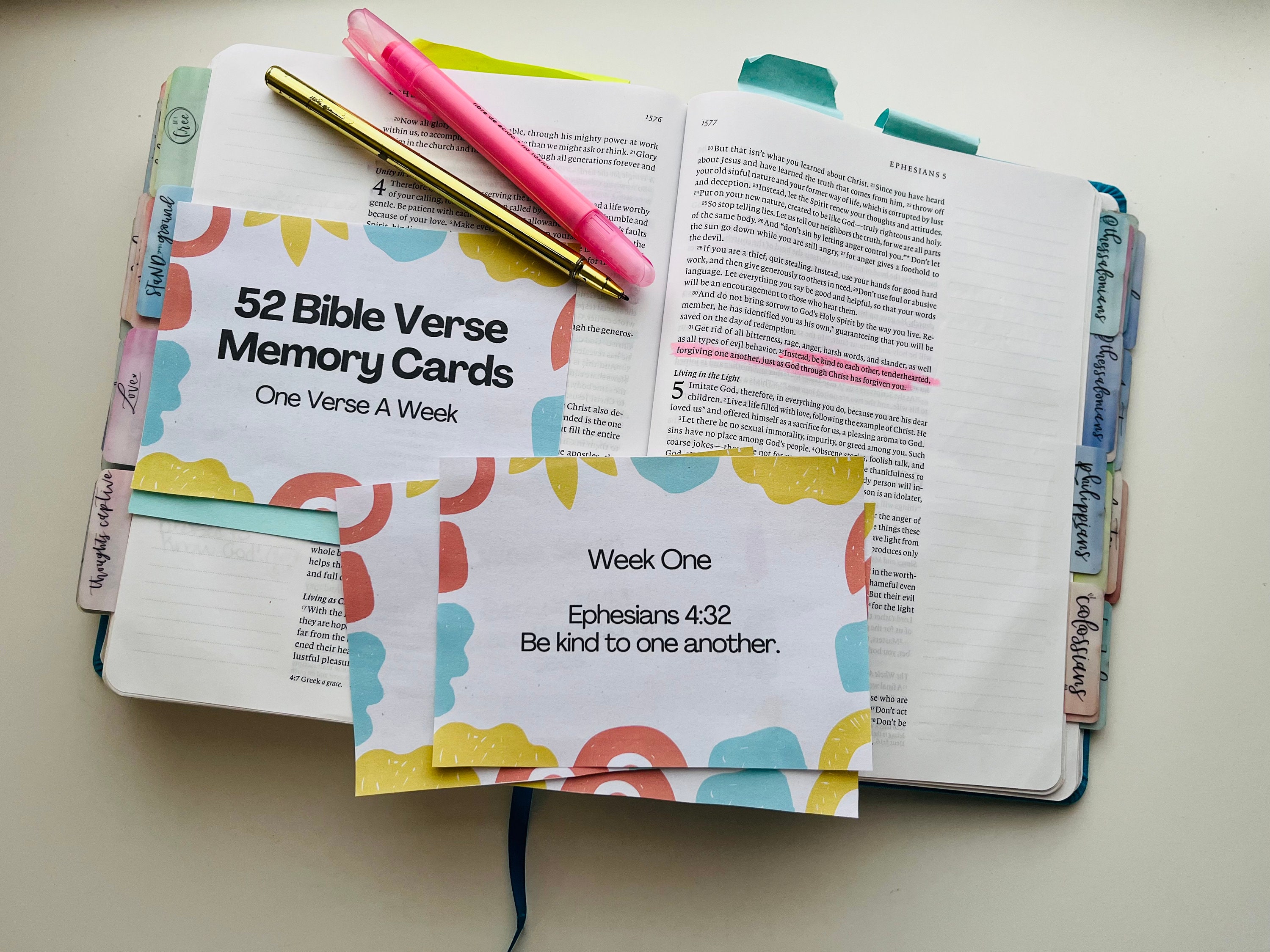 52 Bible Verse Memory Cards - Etsy