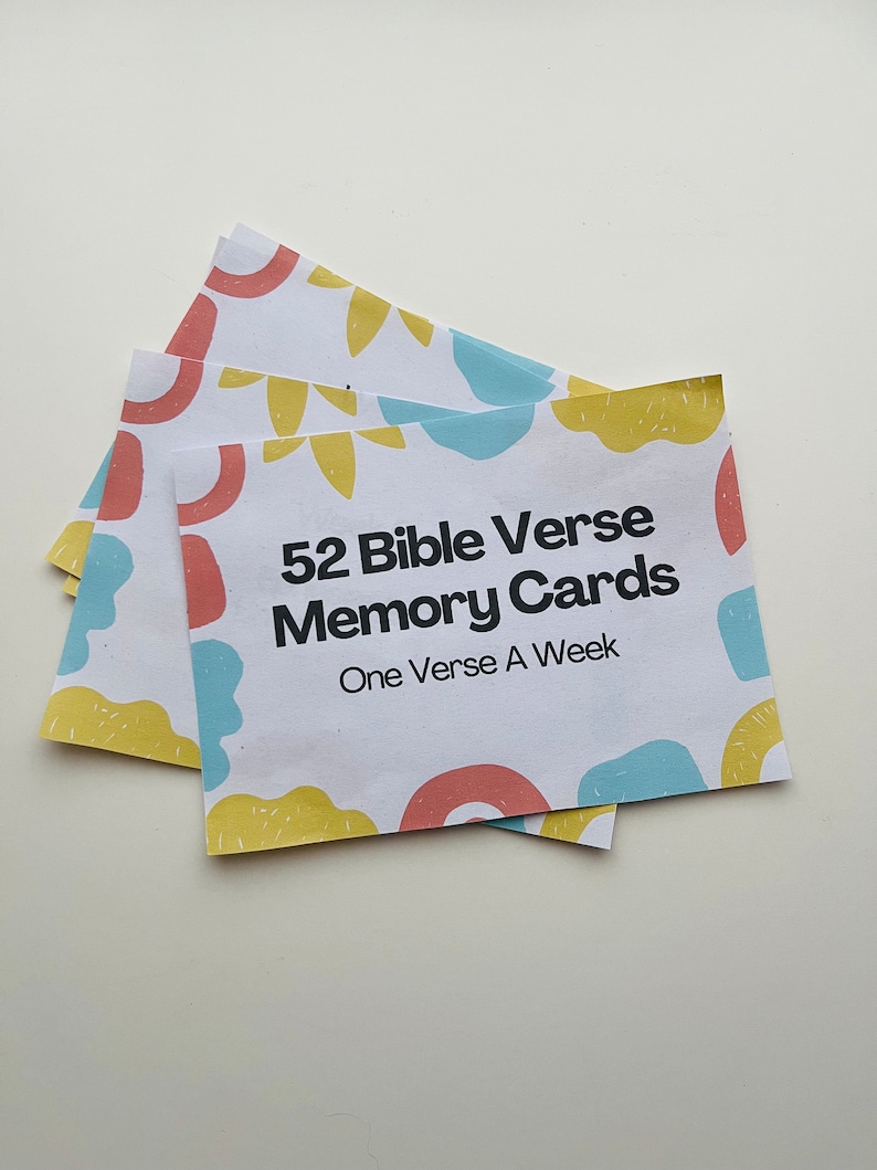 52 Bible Verse Memory Cards - Etsy
