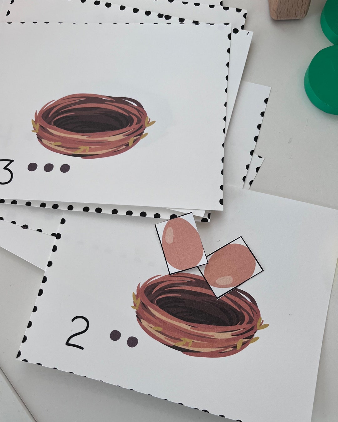 Spring Counting 1-10 Activity Flowers Bird Nests Preschool Kinder Prep ...