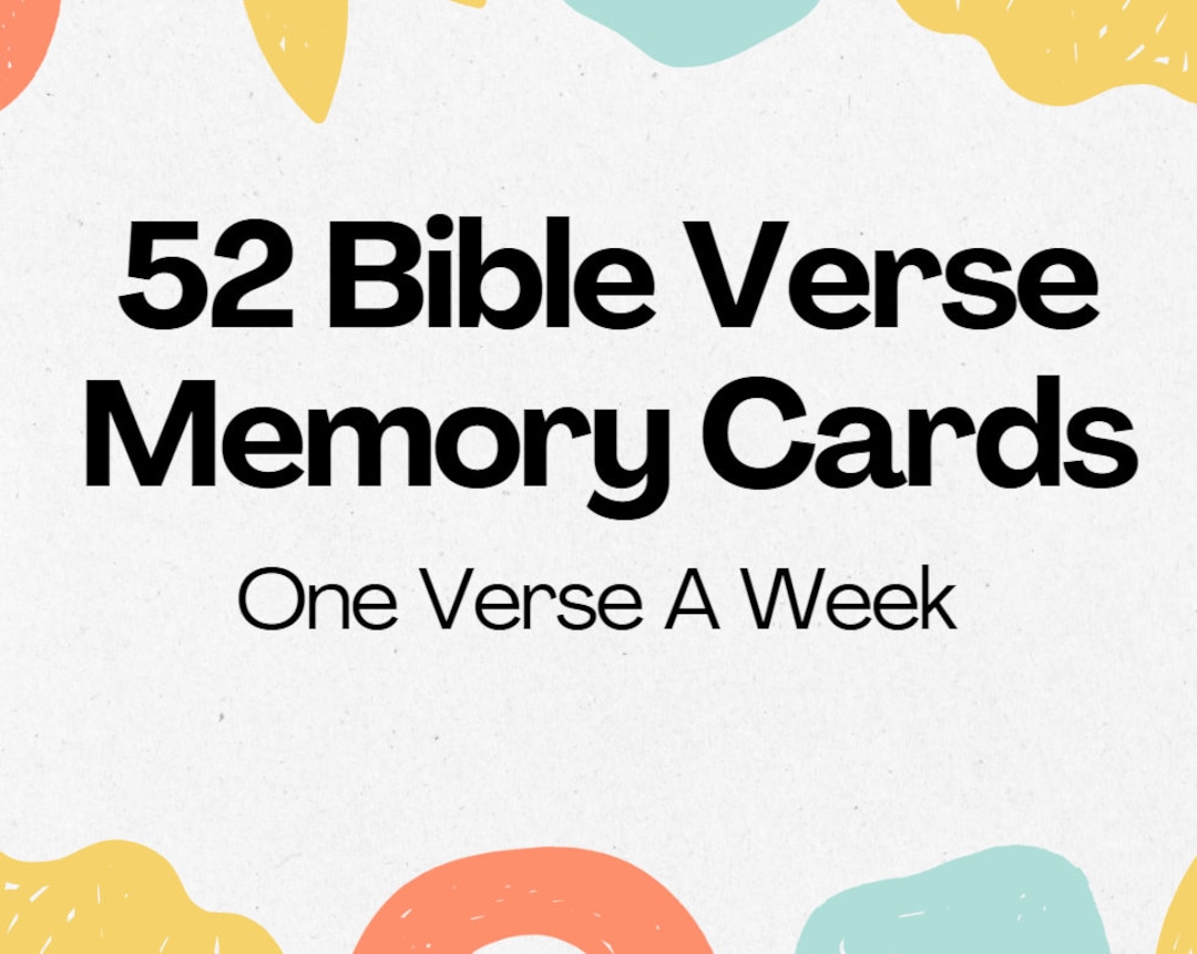 52 Bible Verse Memory Cards - Etsy