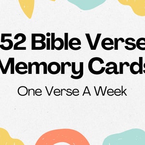 52 Bible Verse Memory Cards - Etsy
