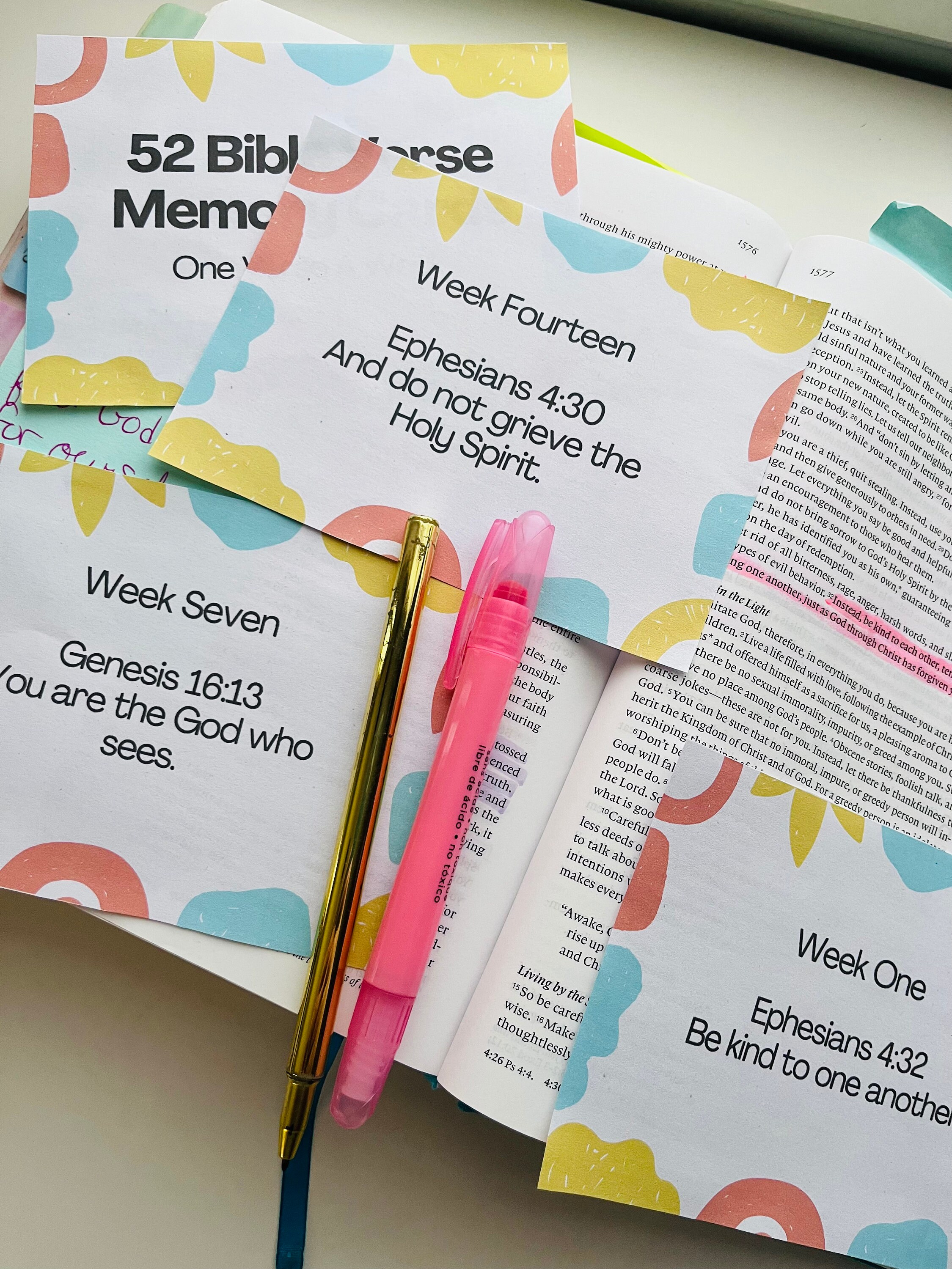 52 Bible Verse Memory Cards - Etsy