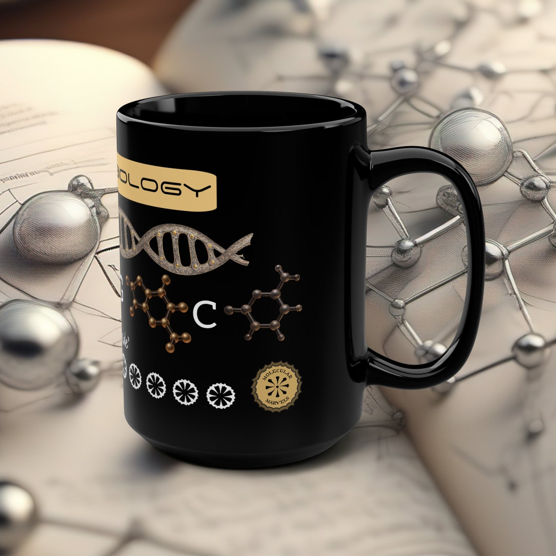 Molecular Biology Mug, Science Lover Gift, 15oz, DNA Nucleic Acid ...