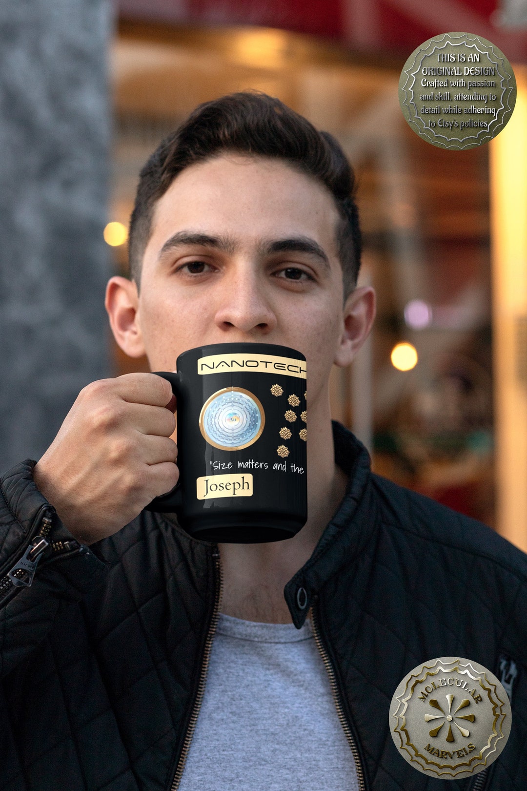 Nanotechnology Mug Personalized Science Lover Gift 15oz Mug Nanogold A ...