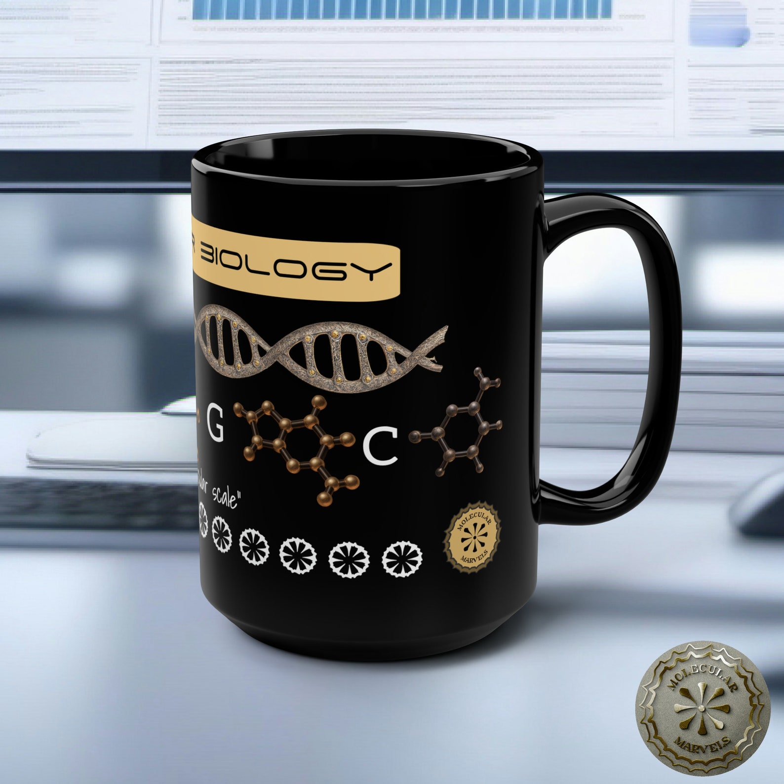 Molecular Biology Mug, Science Lover Gift, 15oz, DNA Nucleic Acid ...
