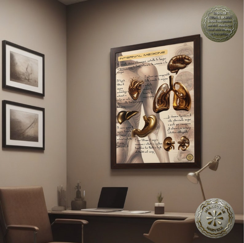Internal Medicine Framed Vertical Poster-doctor Gift - Medical Gift ...