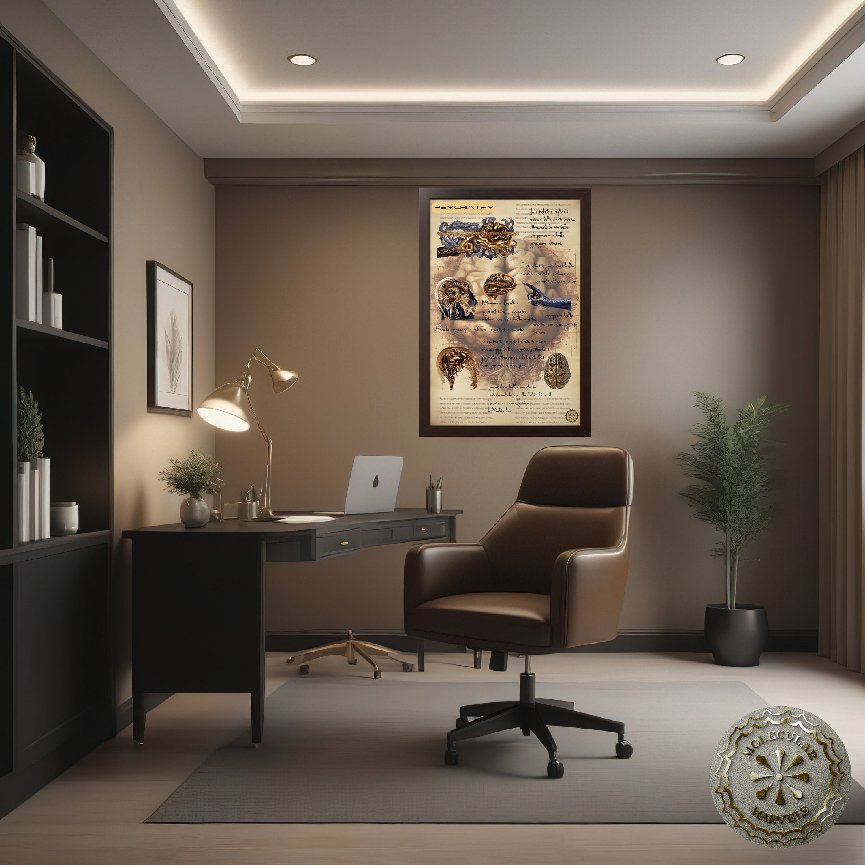 Psychiatry Poster Framed Doctor Gift Medical Gift Psychiatrist Medicine ...