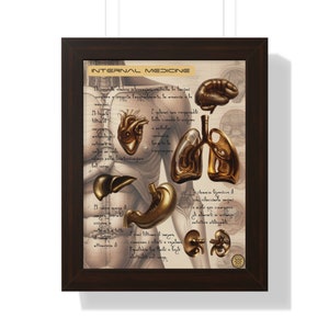 Internal Medicine Framed Vertical Poster-doctor Gift - Medical Gift ...