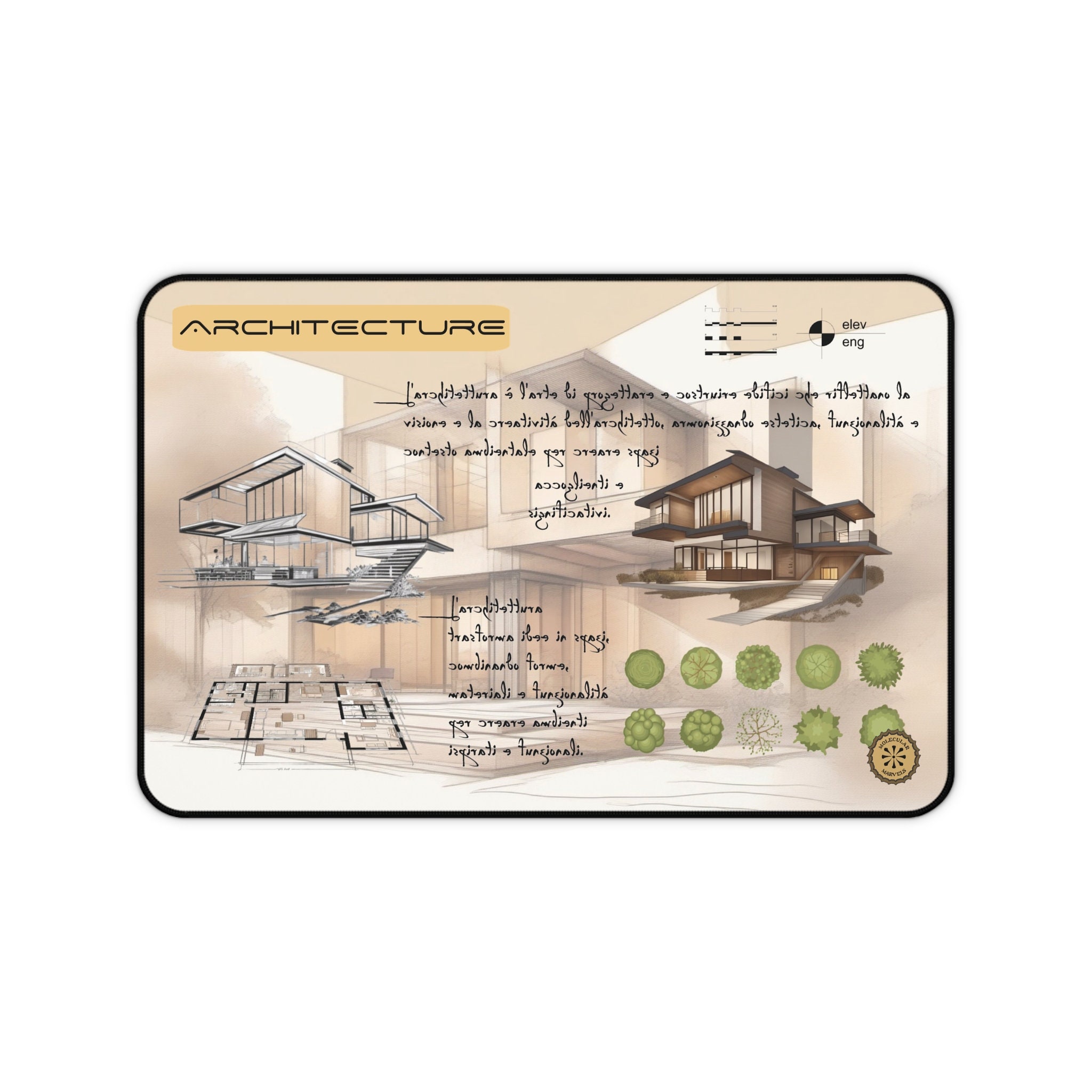 Architecture Desk Mat, Architectural Style Desk Mat Architecture Design ...