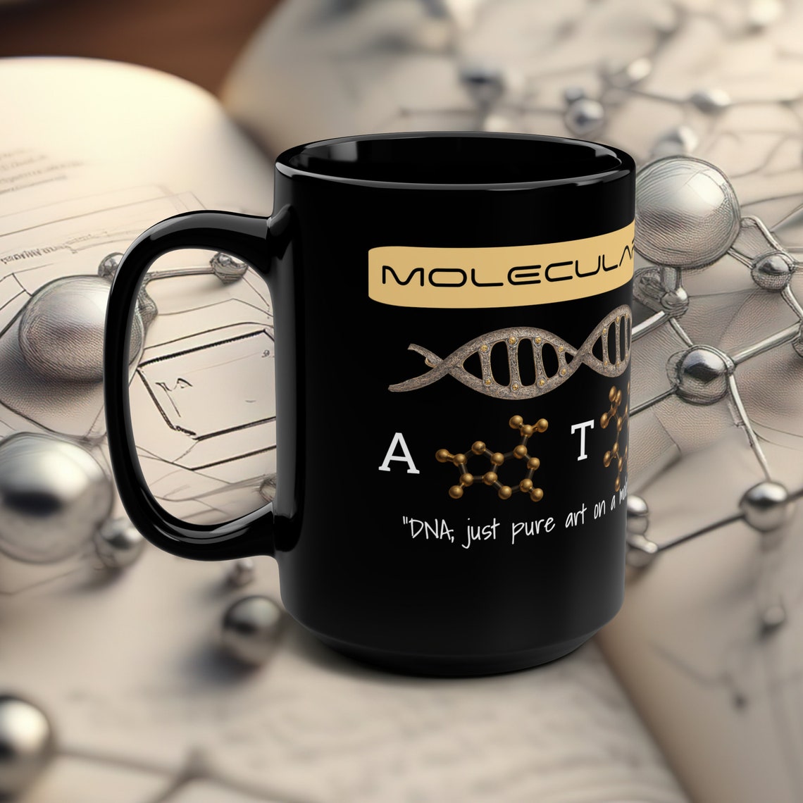 Molecular Biology Mug, Science Lover Gift, 15oz, DNA Nucleic Acid ...