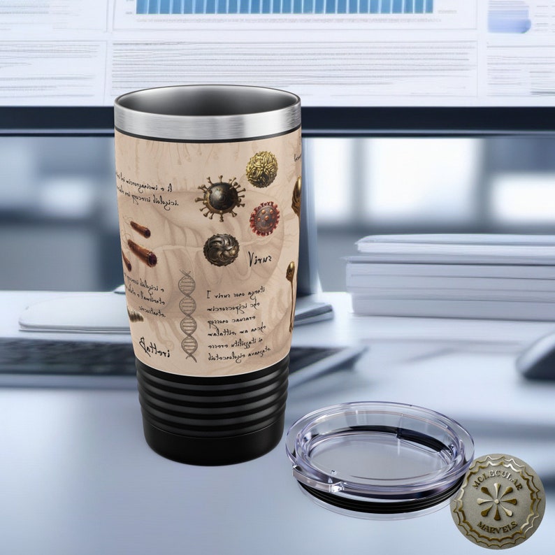 Microbiology Tumbler, Ringneck 20oz Microorganism Gift Bugs Vibes ...