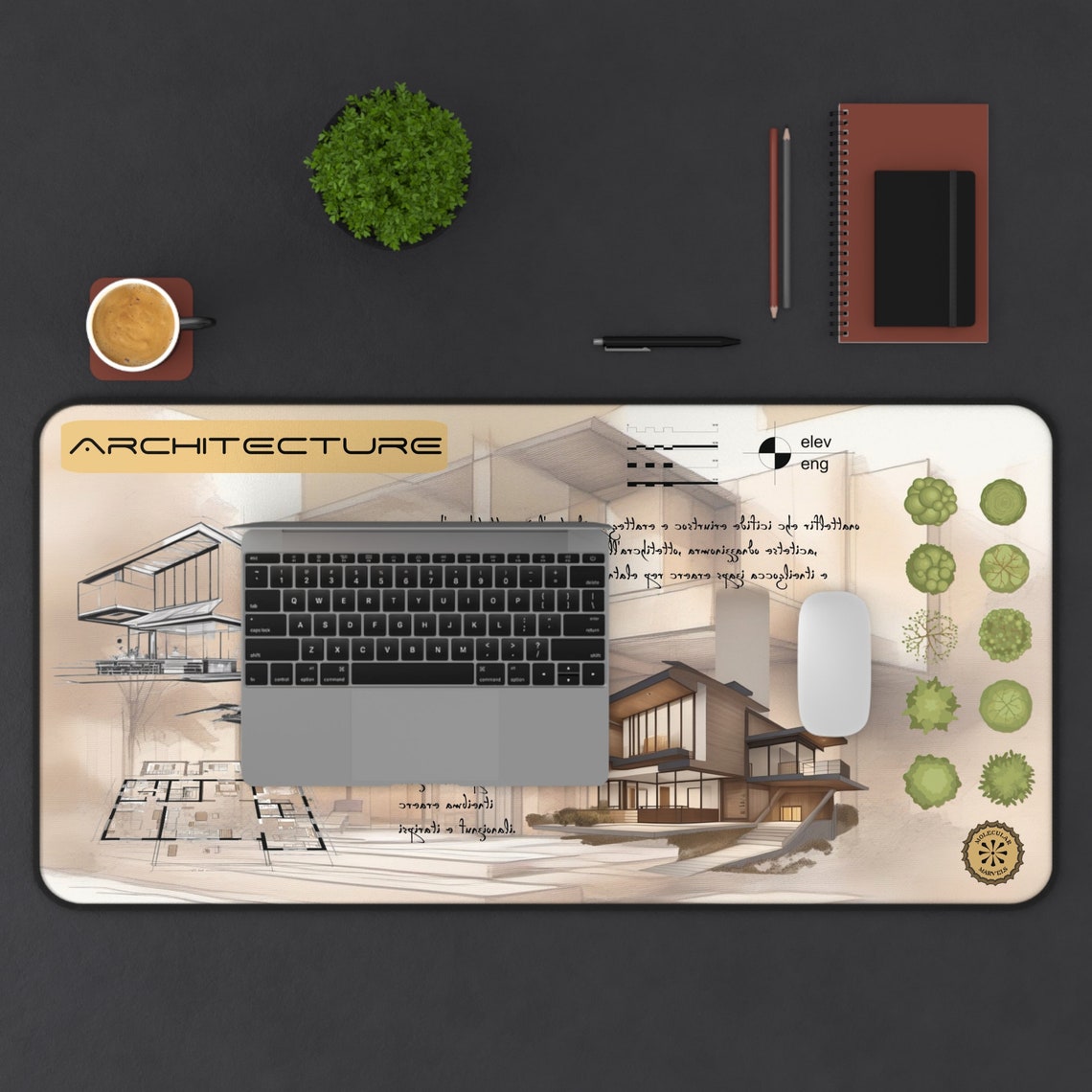 Architecture Desk Mat, Architectural Style Desk Mat Architecture Design ...