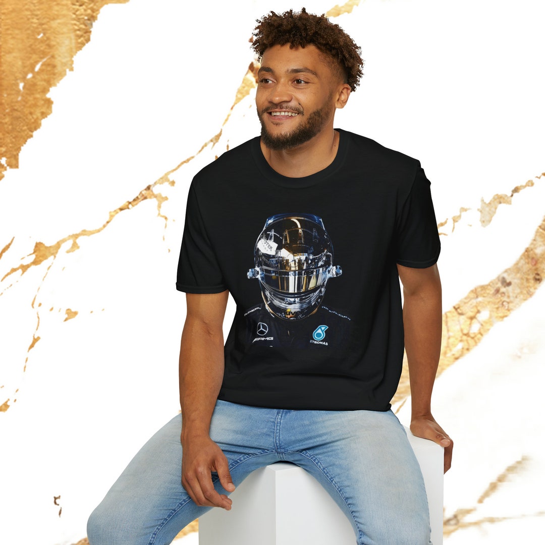 Lewis Hamilton Helmet F1 Fan Racing Flag UNISEX T-shirt Formula 1 ...