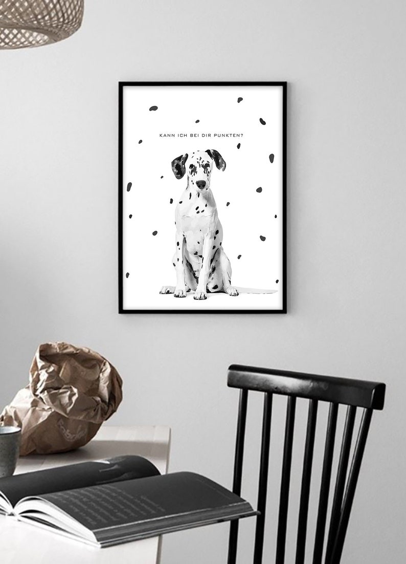 Poster - Digital Download - Animal - Dalmatian - Dog - Dots - Mural ...