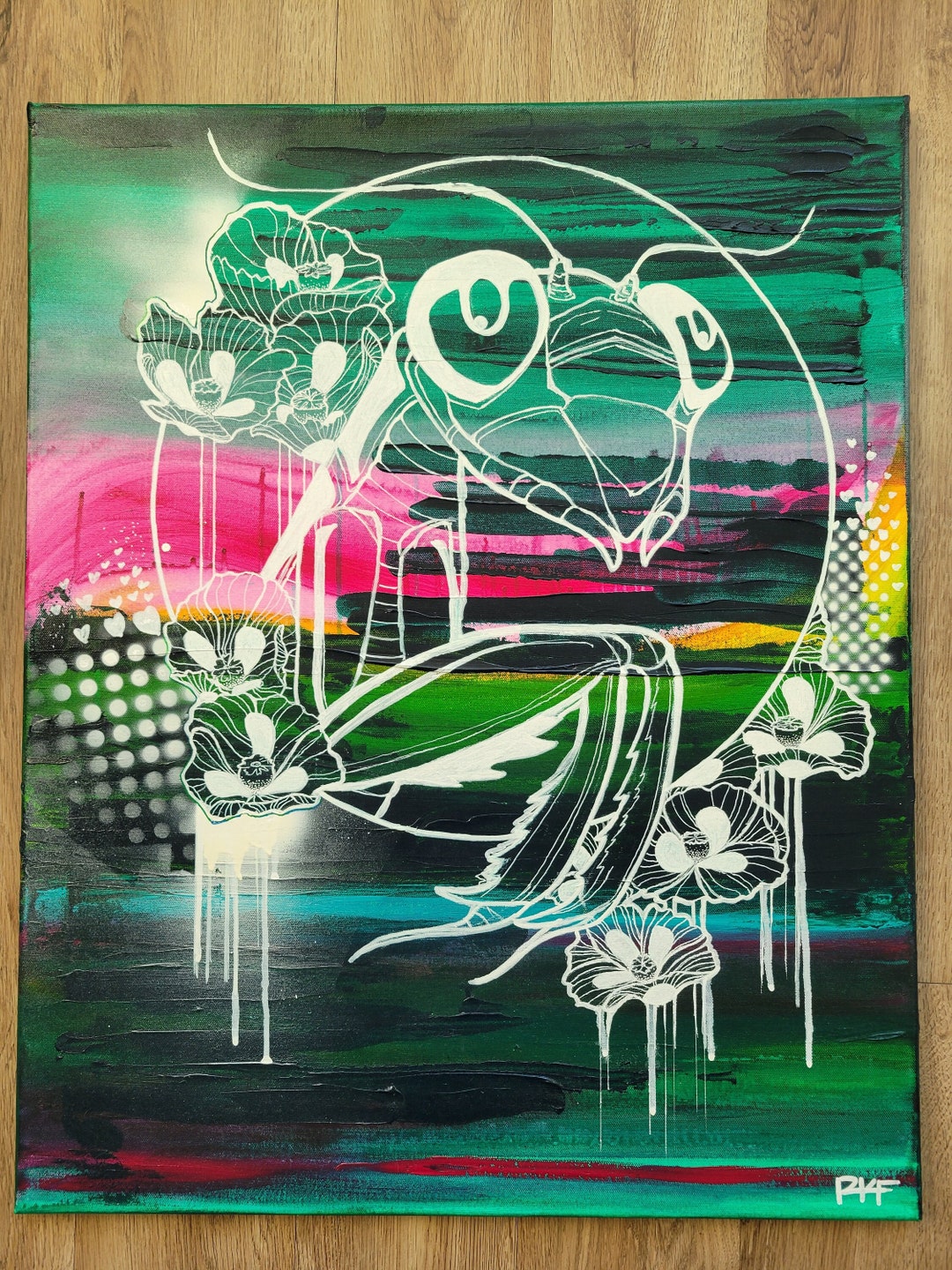 Praying Mantis Painting - Etsy