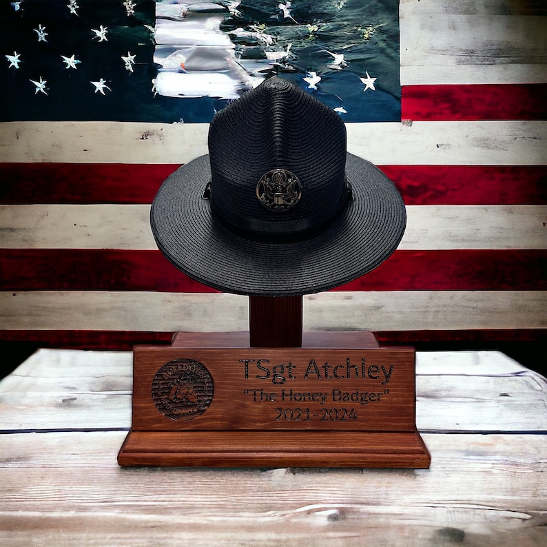 Customizable Solid Wood Military Training Instructor/drill Sergeant ...