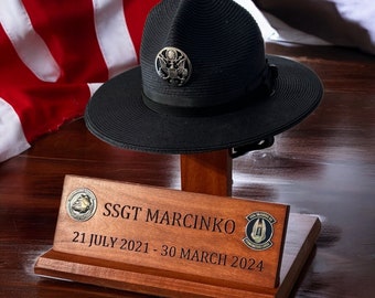 Army Drill Sergeant Hat Rack With Badge - Etsy