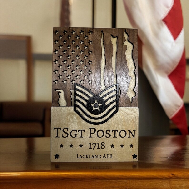 Customizable 7x11” 3D Military Promotion Plaque - Etsy