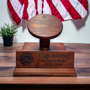 Customizable Solid Wood Military Training Instructor/drill Sergeant ...