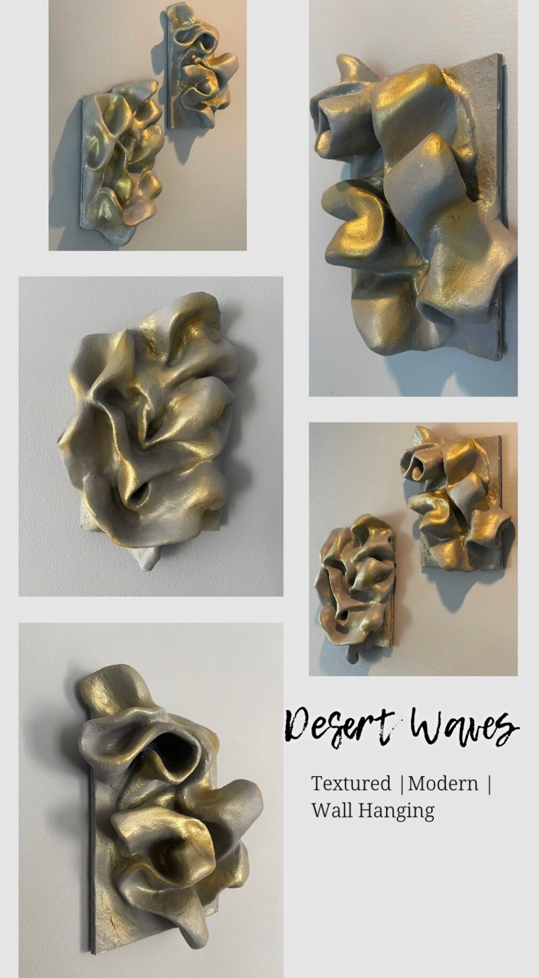 3D Plaster Sculptural Wall Art . Desert Waves. Series NO.001 - Etsy