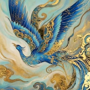 Feng Shui Phoenix Digital Wall Art - Etsy