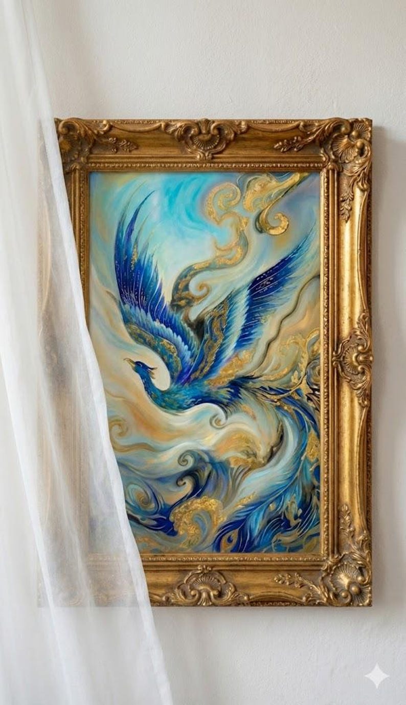 Feng Shui Phoenix Digital Wall Art - Etsy