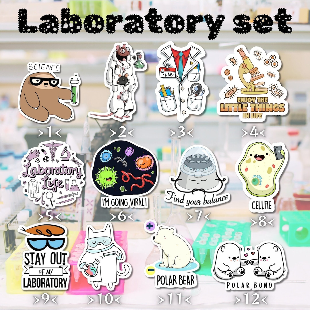 Stickers LABORATORY SET - Etsy