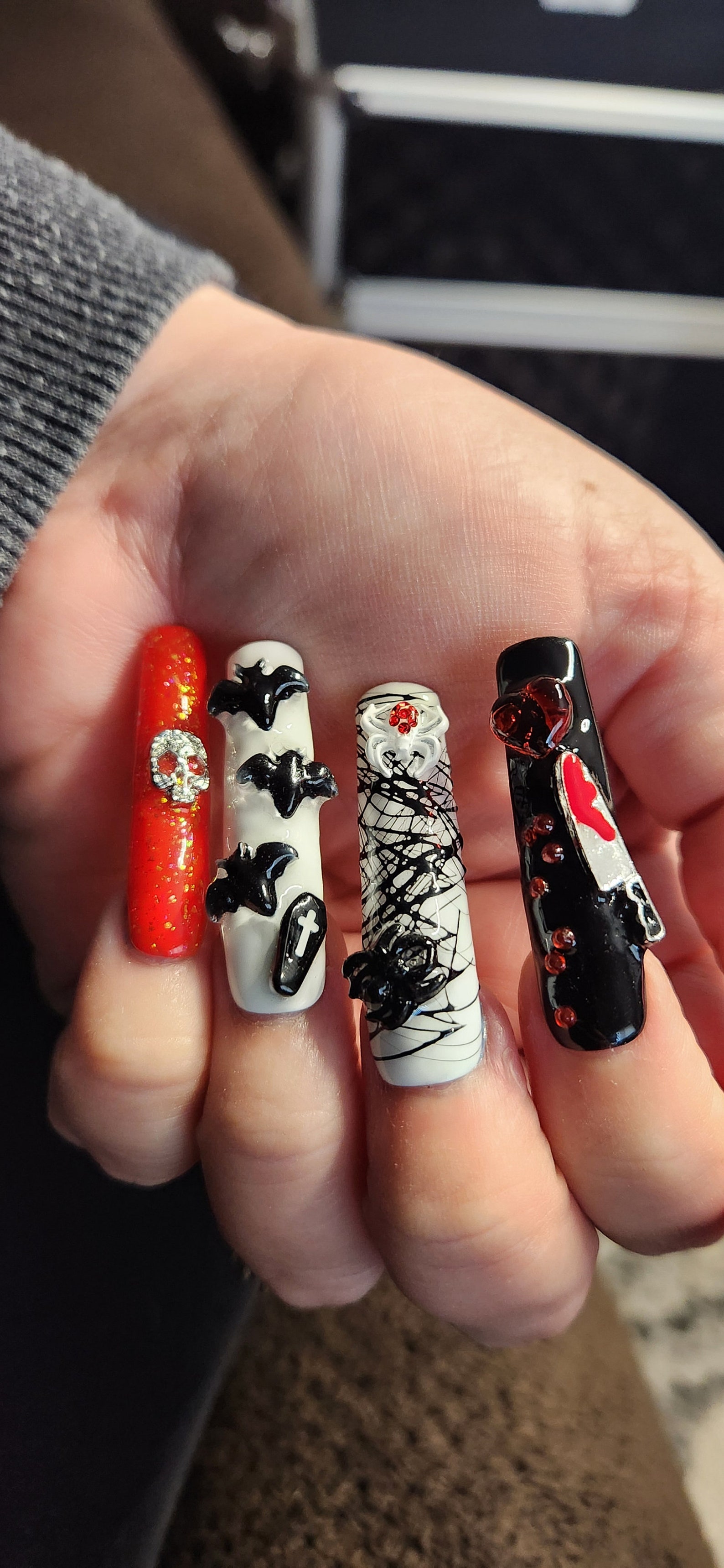 Blinged Out Press-on Nail - Etsy