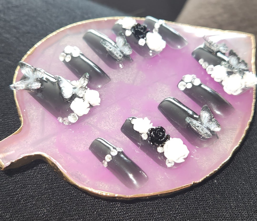 Blinged Out Press-on Nail - Etsy