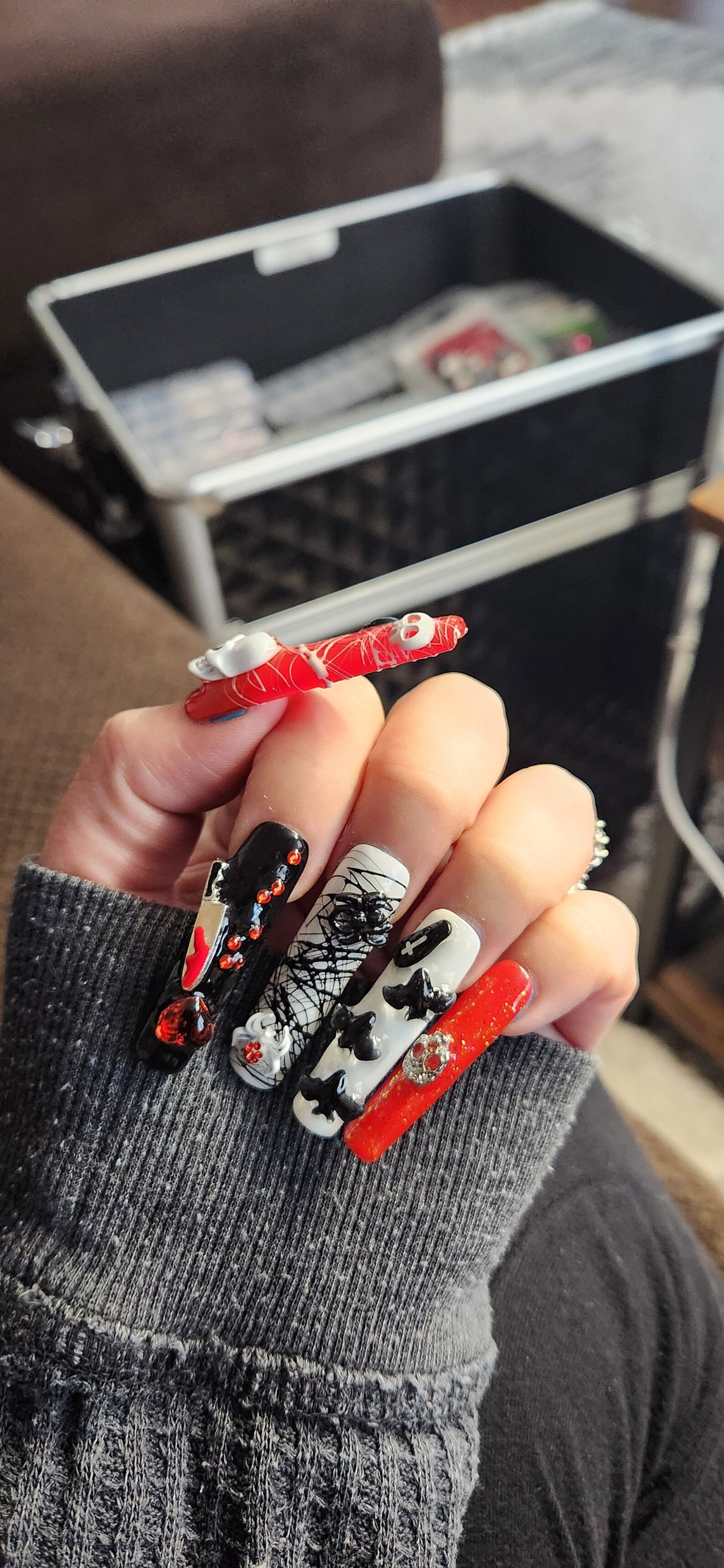 Blinged Out Press-on Nail - Etsy