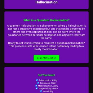 Manifest Special Abilities With Quantum Hallucination Web App. - Etsy