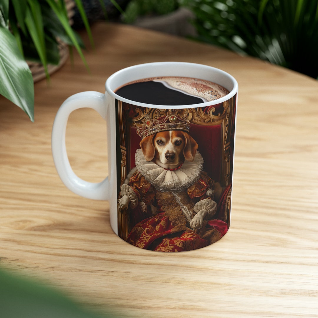 Beagle Ceramic Mug Beagle Historical Costume Cup Beagle Historical Dog ...