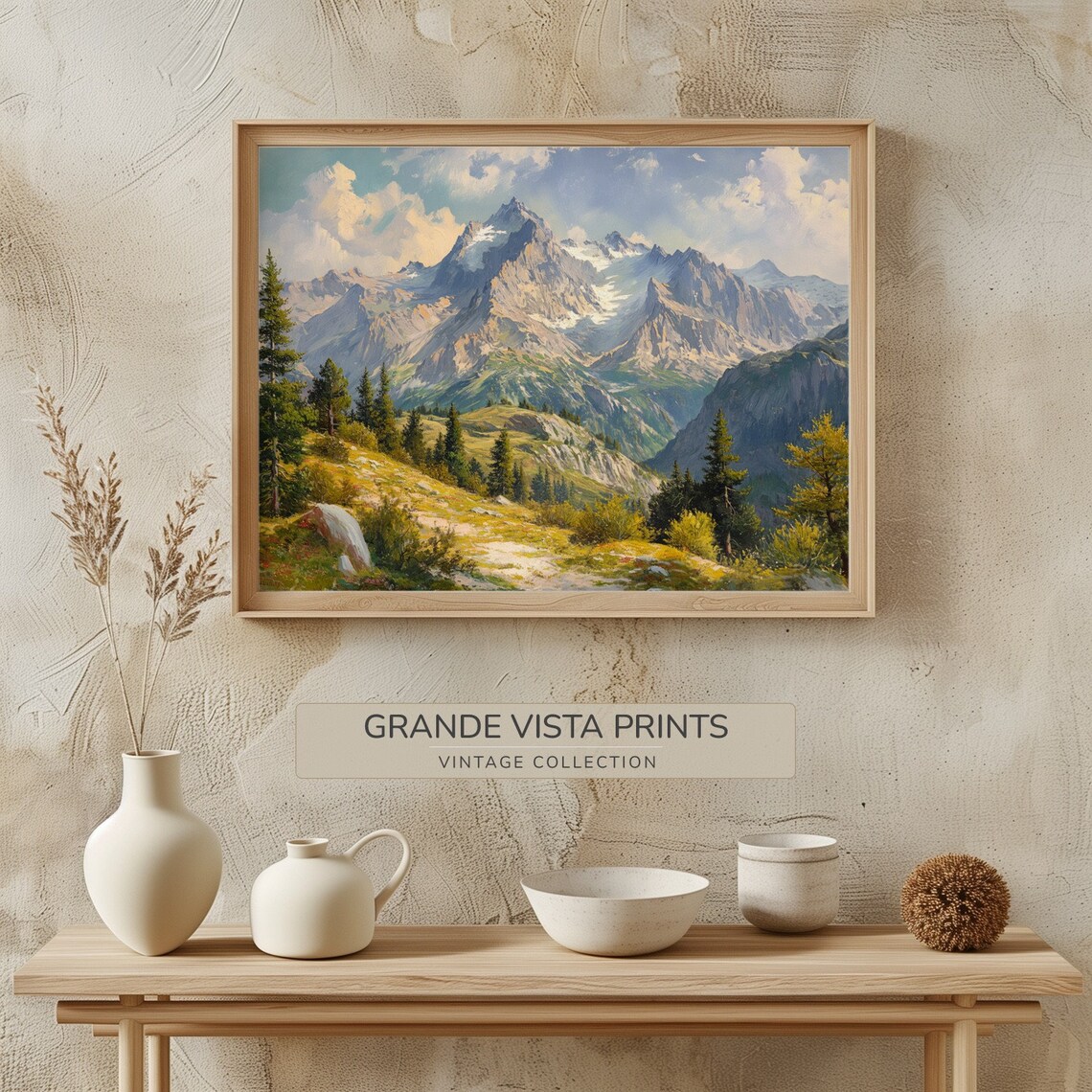 Alpine Spring Landscape Artwork Instantly Available Wall Art Print ...