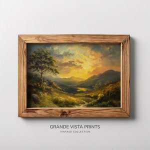 Golden Sunset Valley Printable Wall Art Instant Digital Download Grande ...
