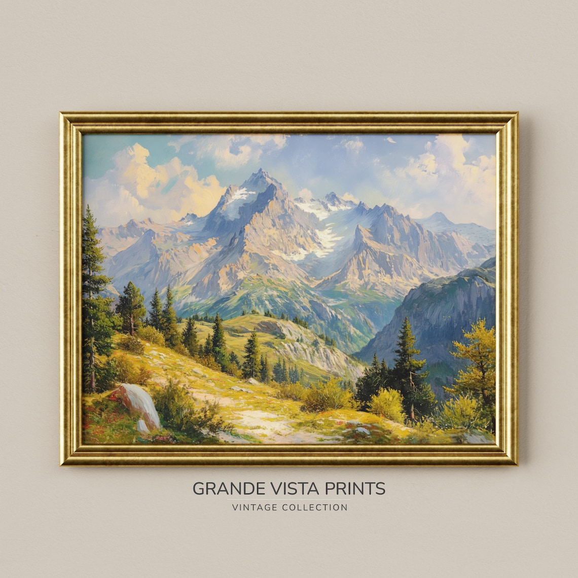 Alpine Spring Landscape Artwork Instantly Available Wall Art Print ...