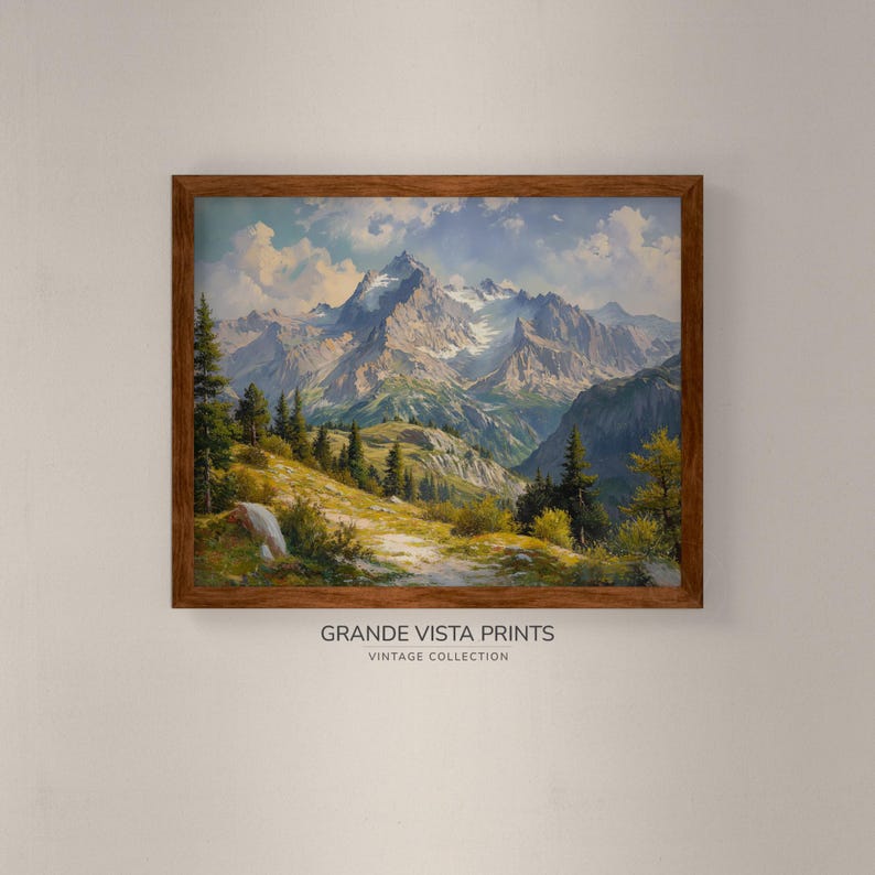 Alpine Spring Landscape Artwork | Instantly Available Wall Art Print ...