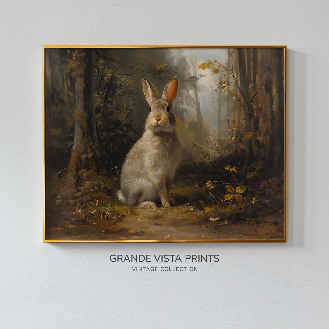 Rabbit Printable Painting Digital Download Art Print Instant Download ...