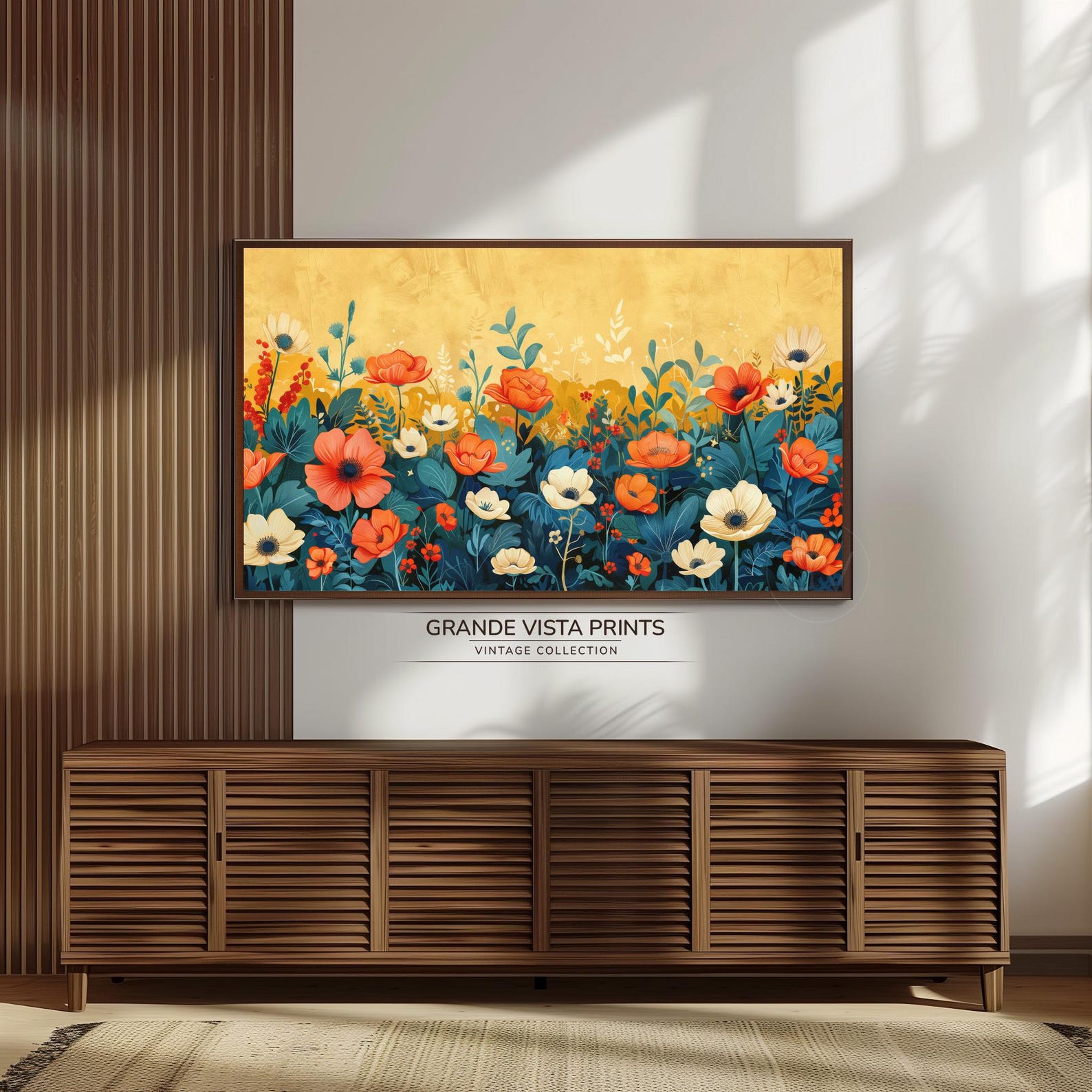 Poppy Field Samsung Frame | Flower Illustration | Flower Screensaver ...