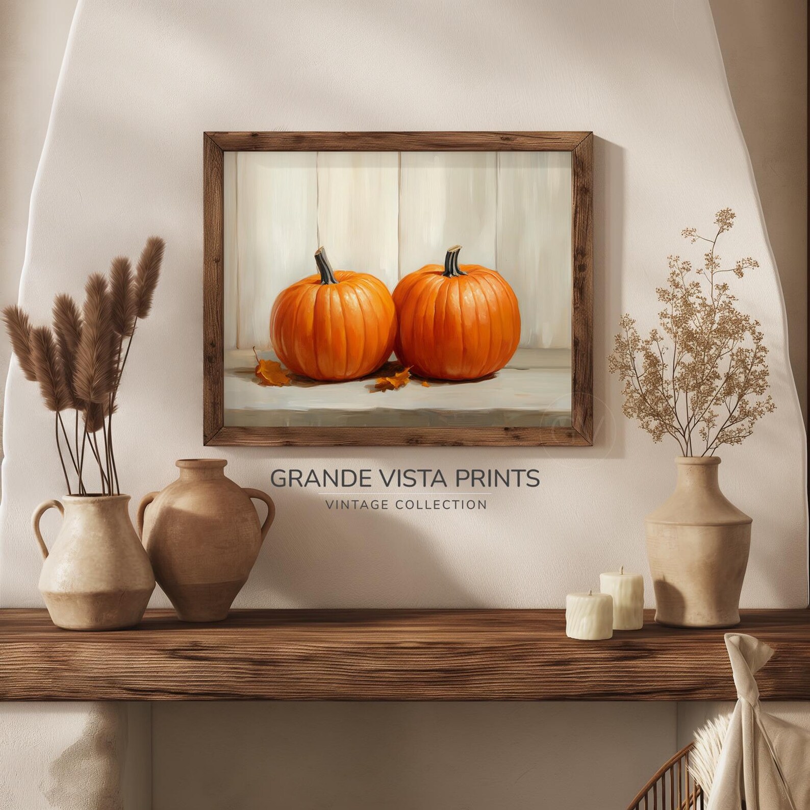 Printable Autumn Pumpkins Still Life Artwork Fall Still Life Artwork ...