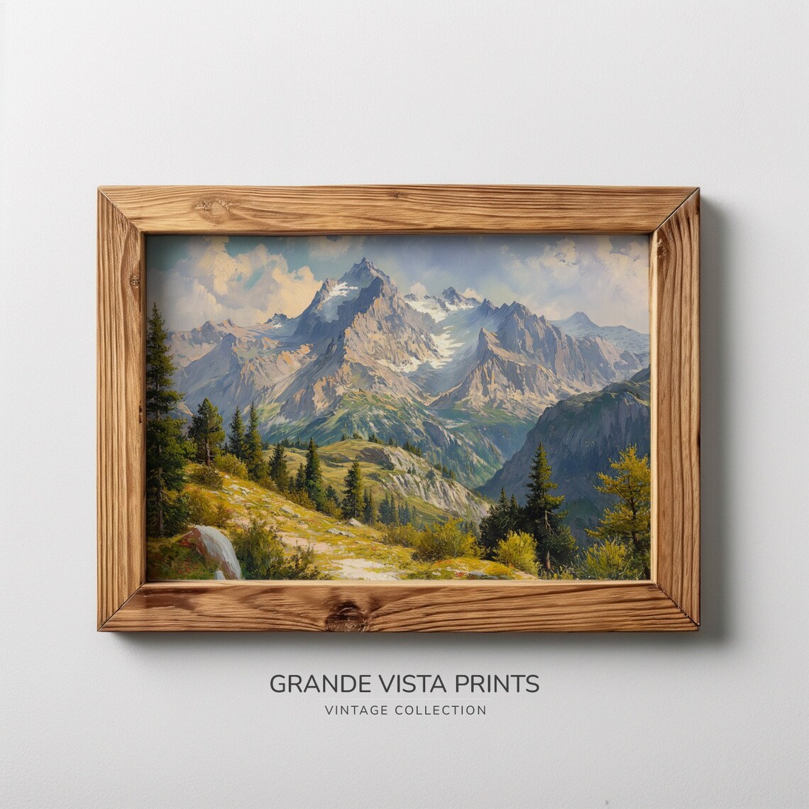 Alpine Spring Landscape Artwork Instantly Available Wall Art Print ...