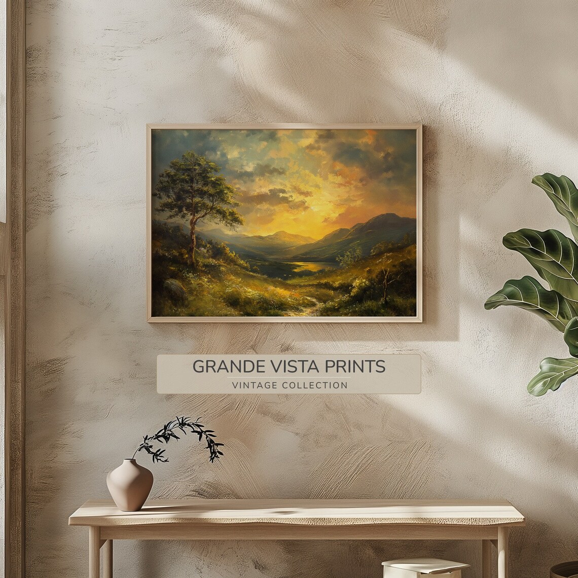 Golden Sunset Valley Printable Wall Art Instant Digital Download Grande ...