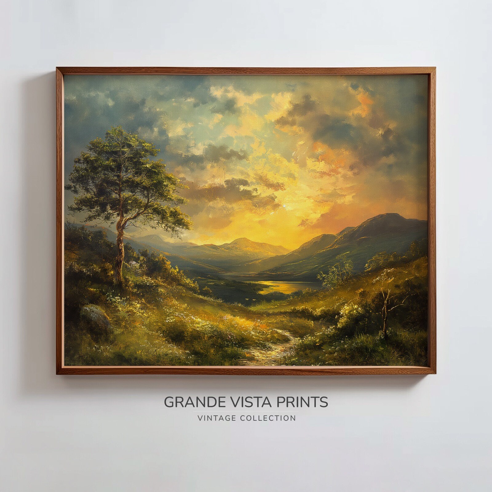 Golden Sunset Valley Printable Wall Art Instant Digital Download Grande ...